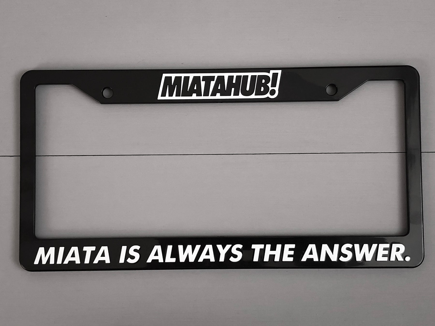 Miata Hub License Plate Frame – RUBADUB MEDIA