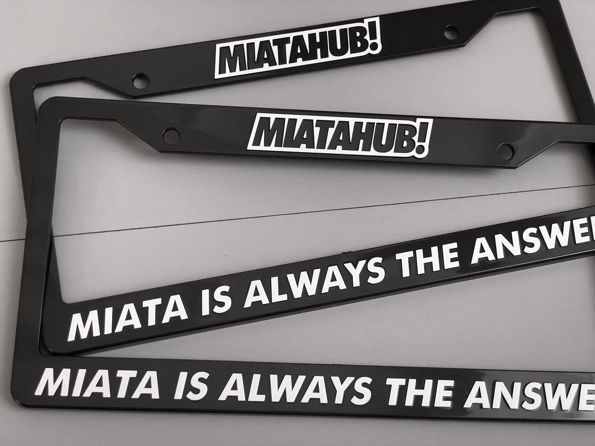 Miata Hub License Plate Frame – RUBADUB MEDIA