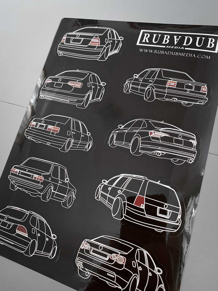Jetta Sticker Sheet – RUBADUB MEDIA