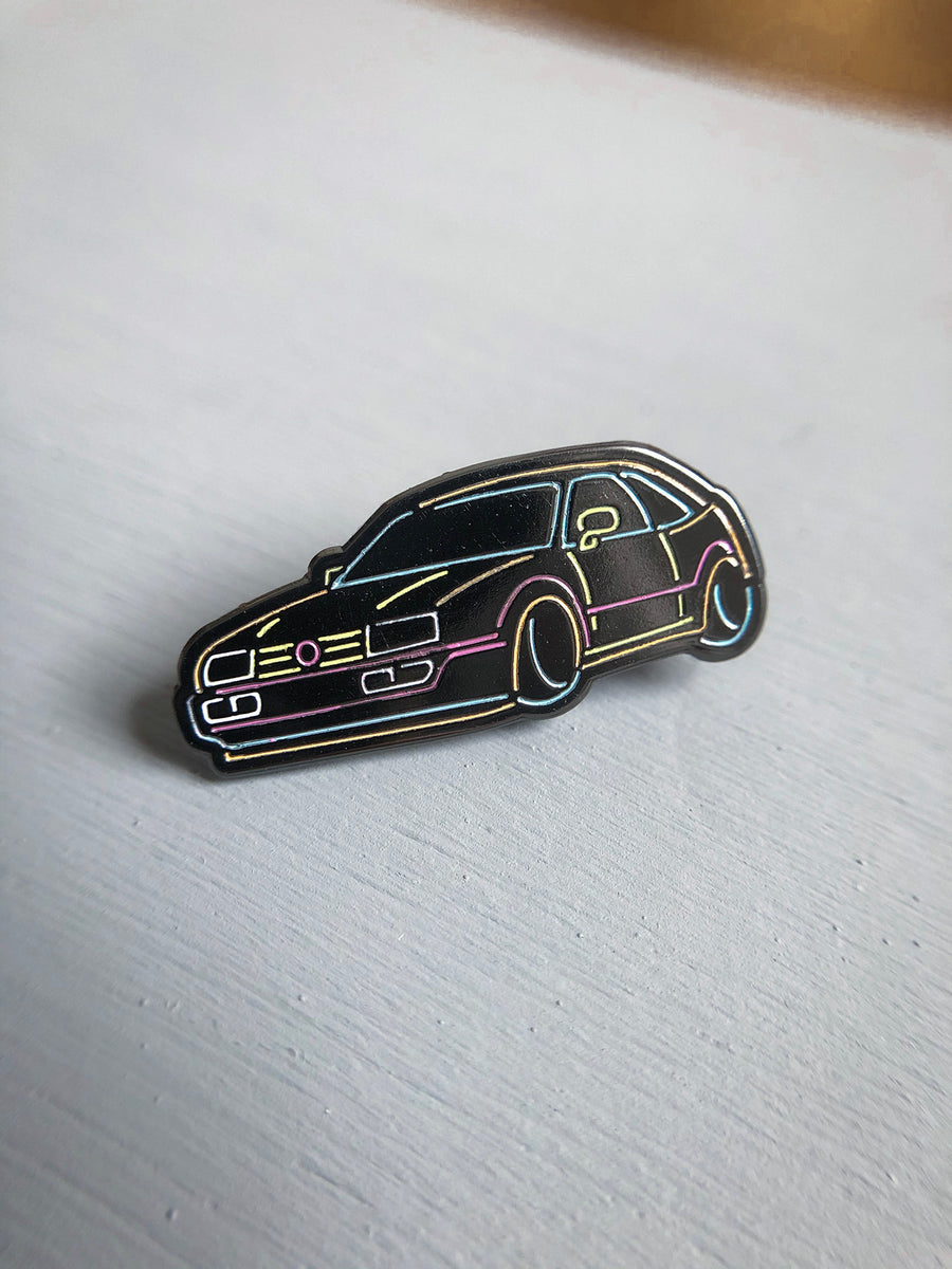 Corrado Neon Enamel Pin – RUBADUB MEDIA